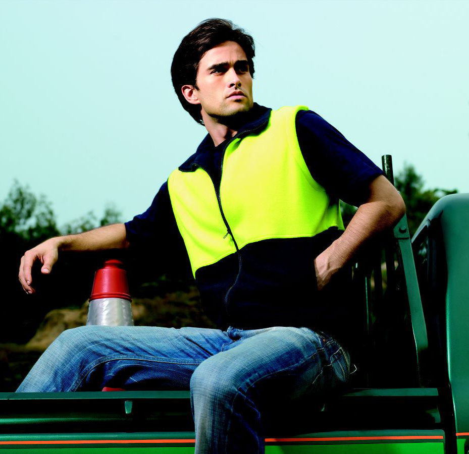 Bocini Hi-Vis Polar Fleece Vest-(SJ0541) – Cap Wholesalers