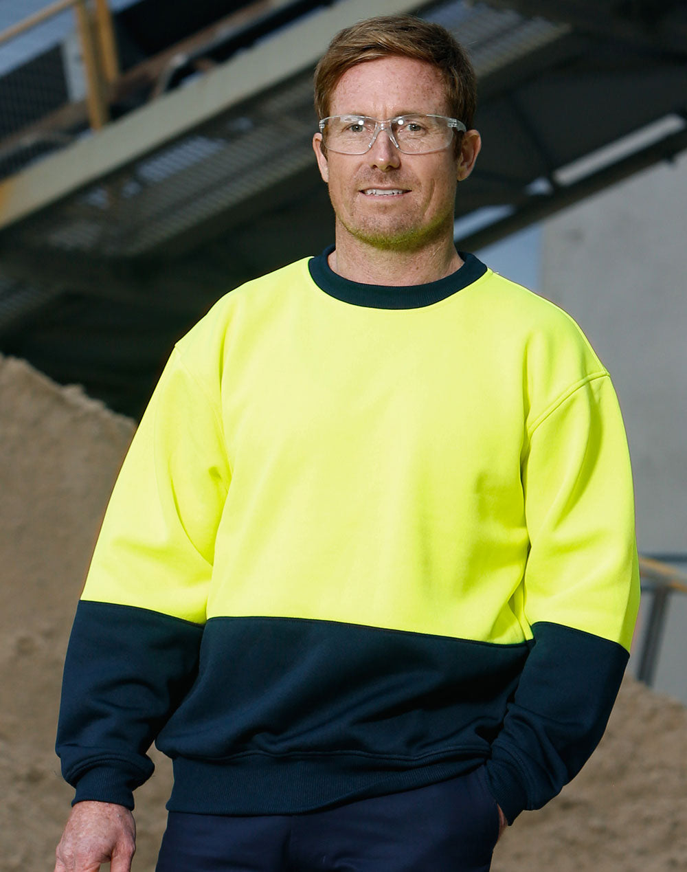Winning Spirit Hi-Vis 2 Tone Crew Neck Safety Windcheater (SW09) – Cap ...